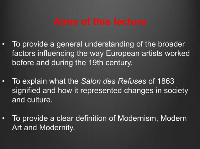 Introduction to Modernism week 1 | PPTX