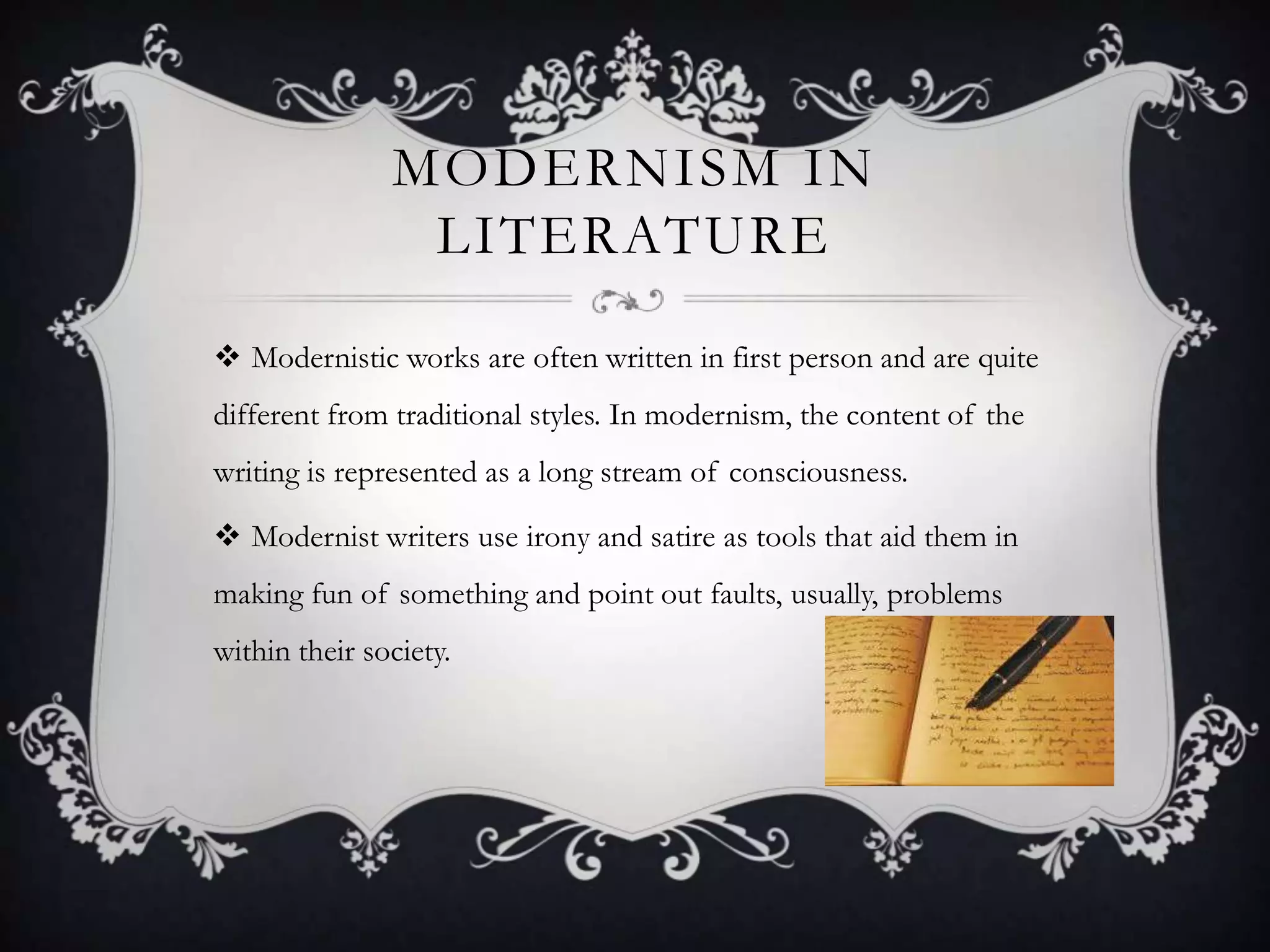 Modernist period in english | PPTX | Poetry | Books and Literature