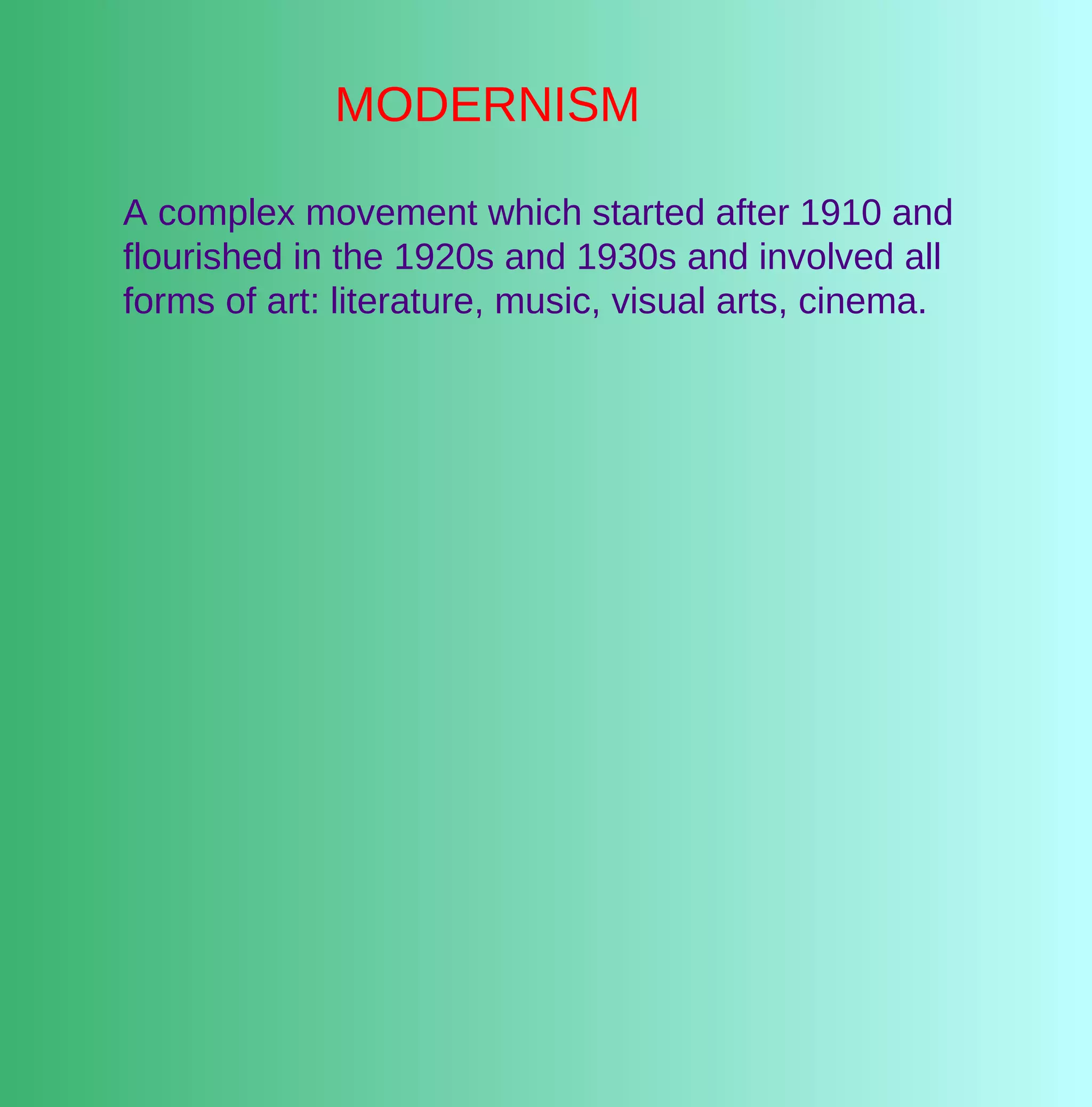 Modernist poetry | PPT