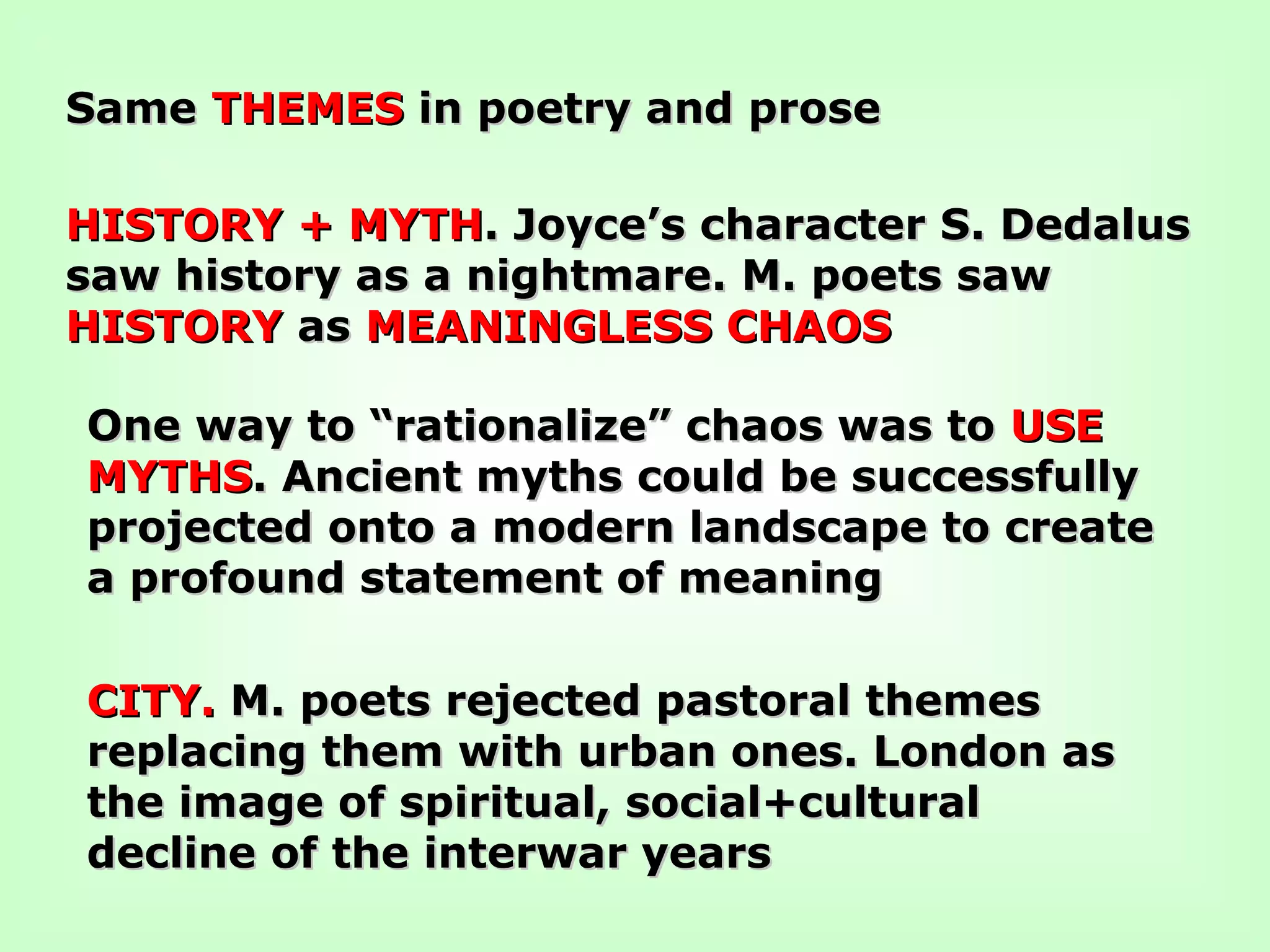 Modernist poetry | PPT