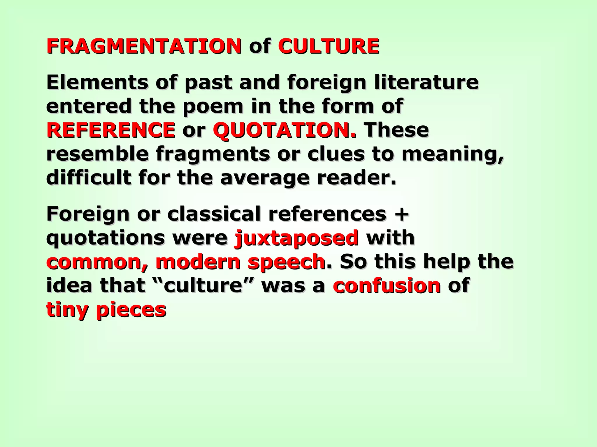 Modernist poetry | PPT