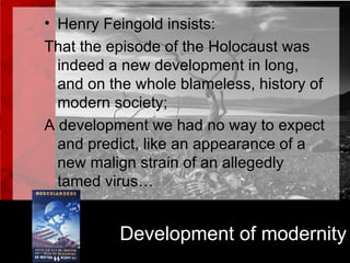 Modernity And Holocaust | PPT