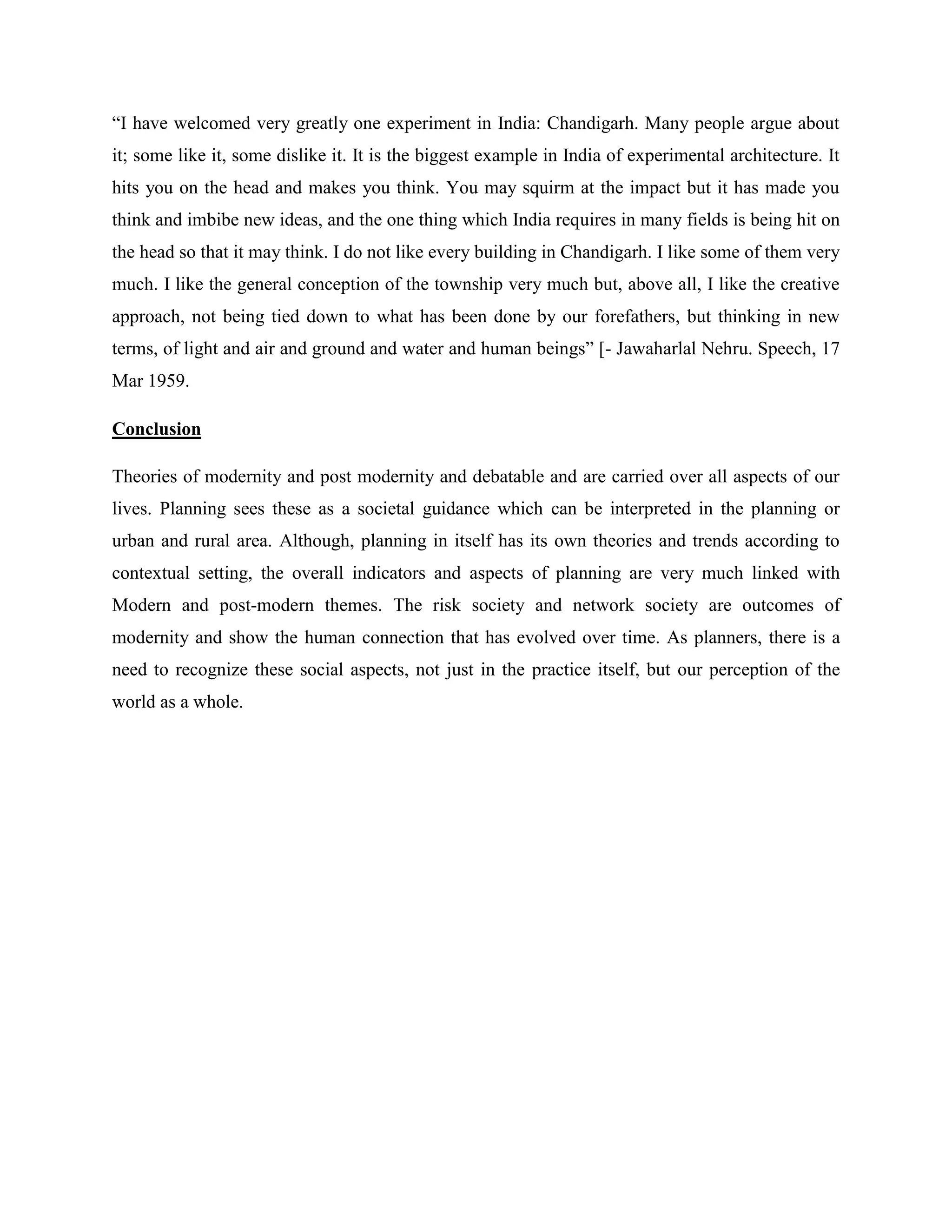 Modernity and postmodernity in urban and rural planning | PDF | Science