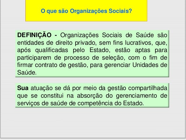 Modernizando a gestão organizações sociais