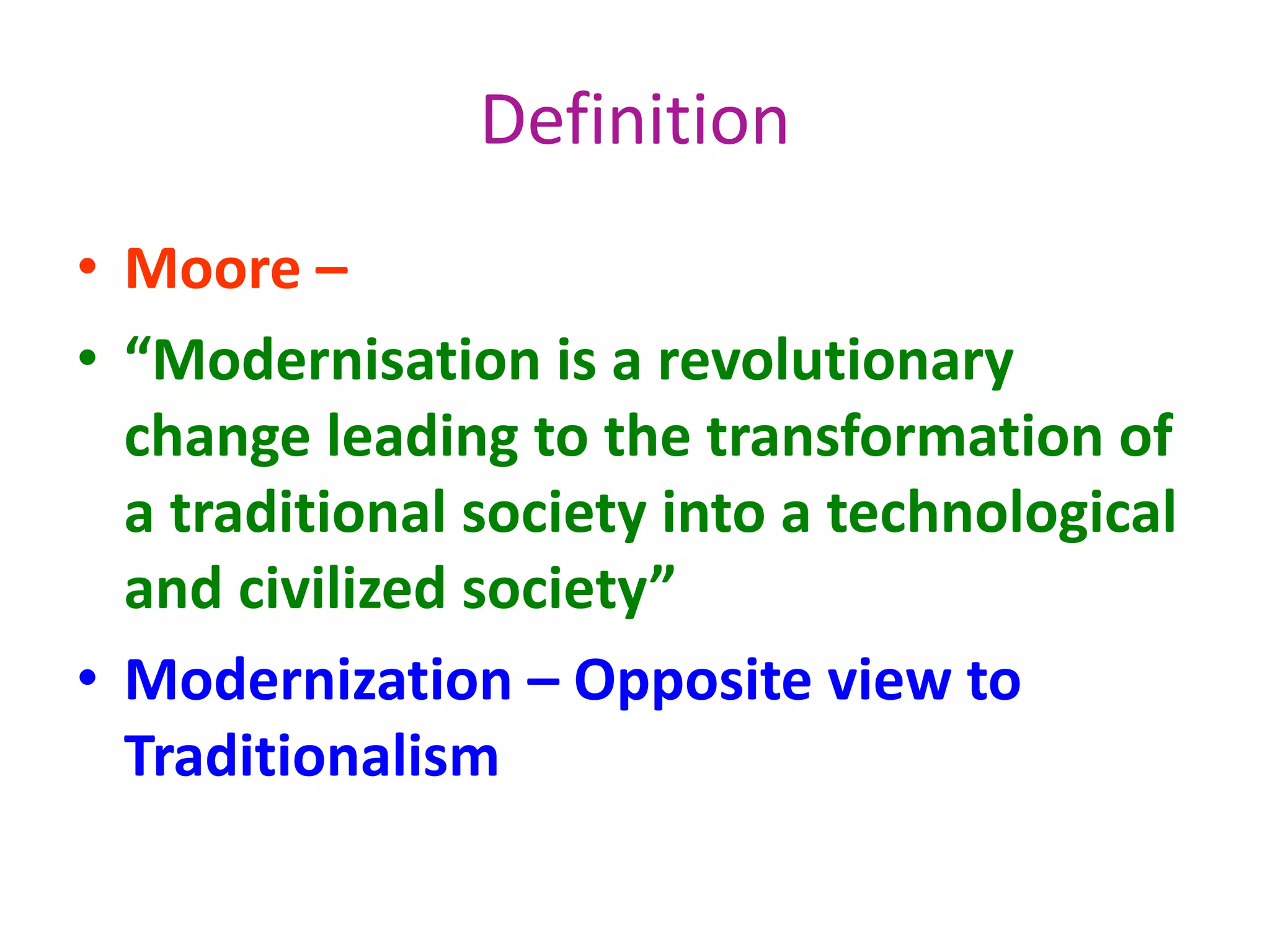 Modernization and Role of Education in the Process of Modernization | PPTX