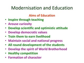 Modernization and Role of Education in the Process of Modernization | PPTX