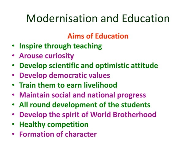 Modernization and Role of Education in the Process of Modernization ...