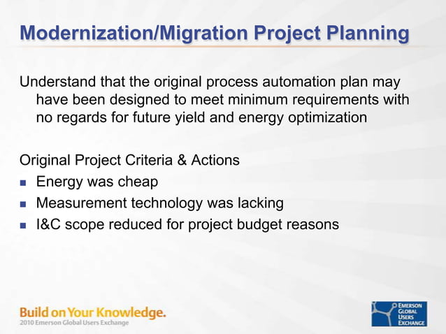 Modernization Lessons Learned Part 2 Ppt