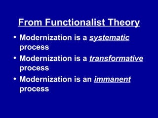 Modernization Theory | PPT