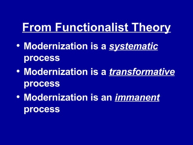 Modernization Theory | PPT | Science