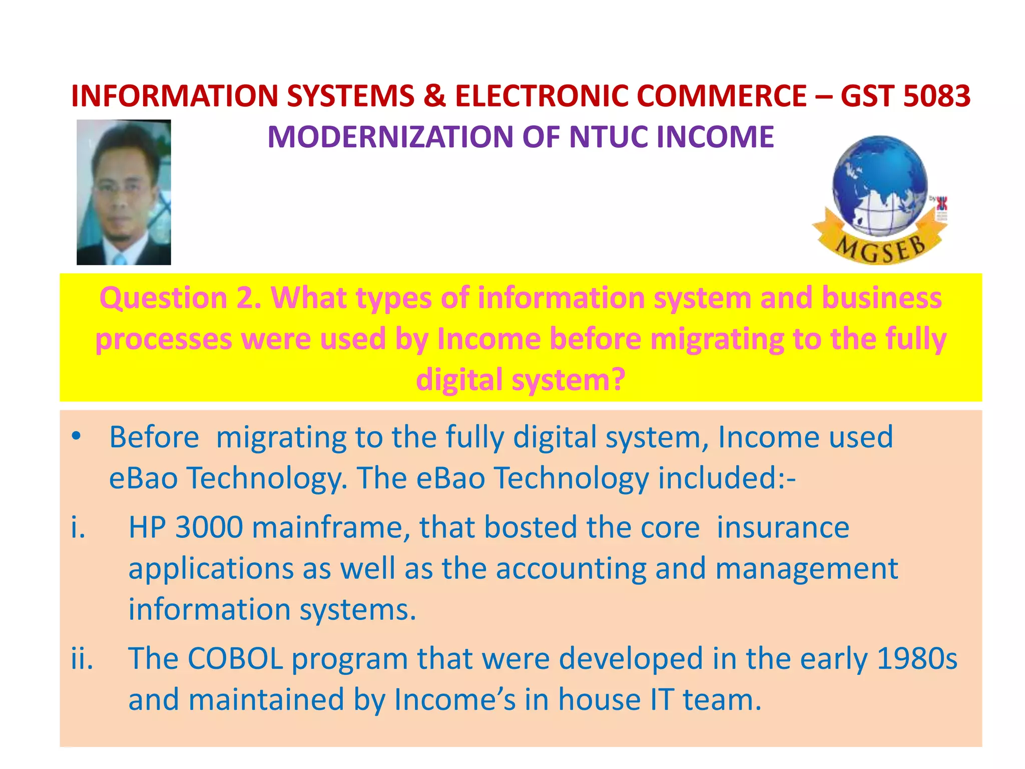 Modernization of ntuc income | PPTX