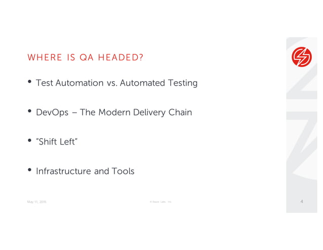 Transitioning From Traditional To Modern Qa Ppt