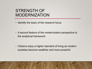 Modernization paradigm, Strength, Marxism, liberalism et al | PPT
