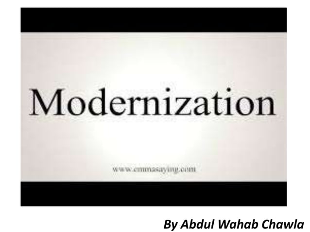 Modernization ppt | PPT