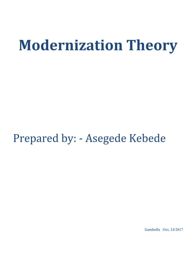 Modernization theory | PDF