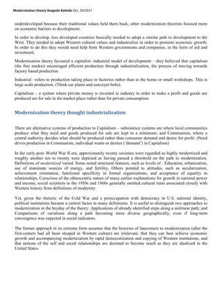Modernization theory | PDF