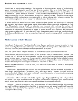 Modernization theory | PDF