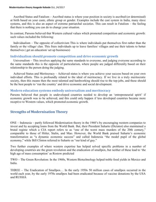Modernization theory | PDF
