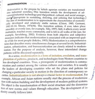 Modernization, urbanization, bureaucratization | PDF