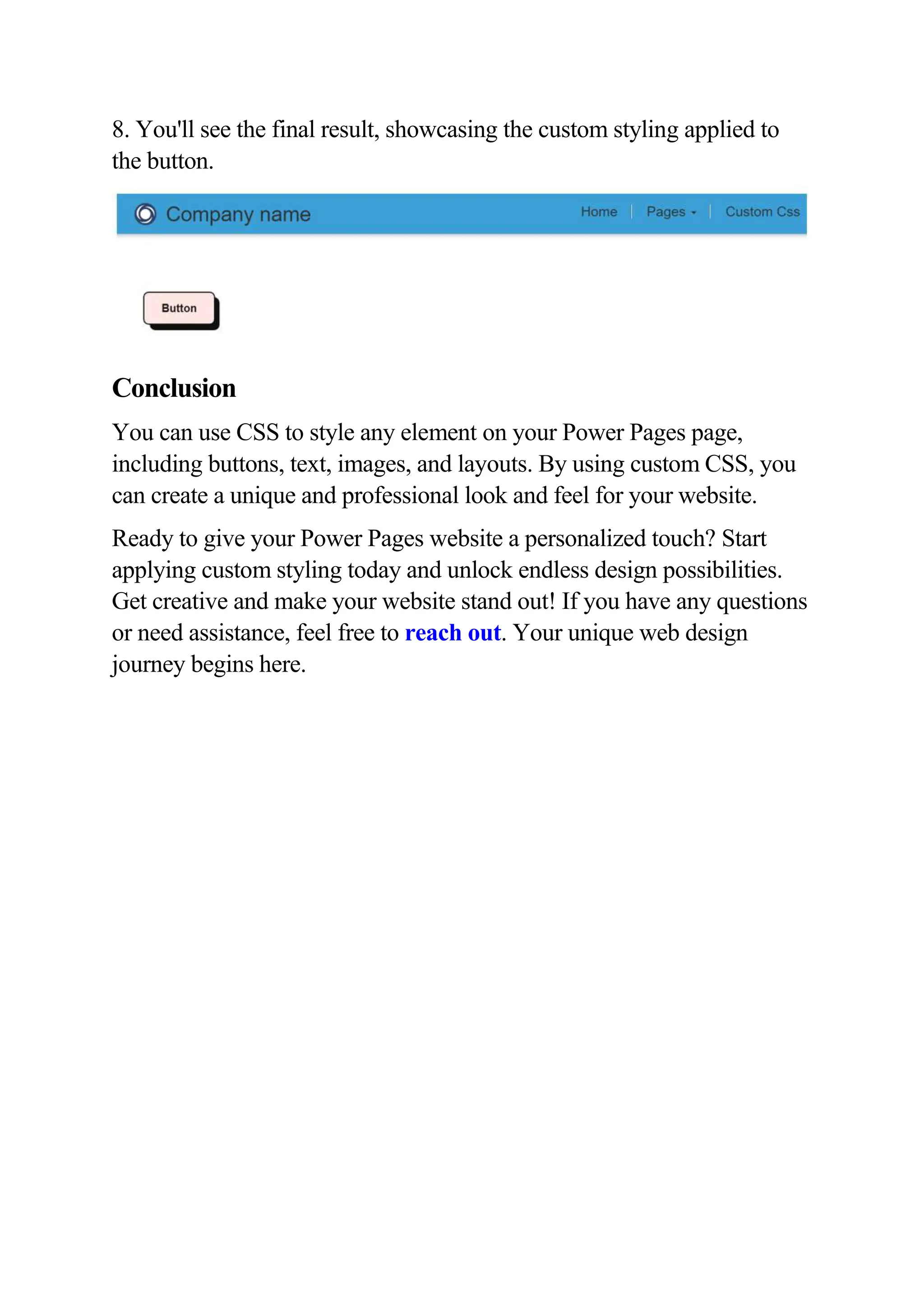 Modernize Microsoft Power Pages with OOTB Styles and Custom Styles.docx