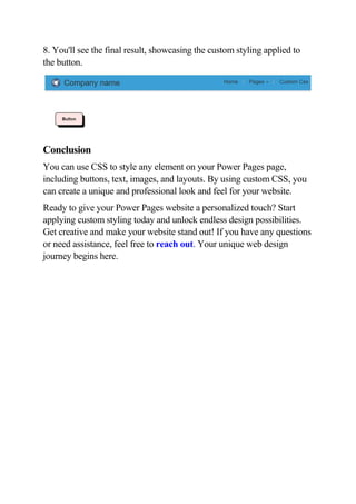 Modernize Microsoft Power Pages with OOTB Styles and Custom Styles.docx