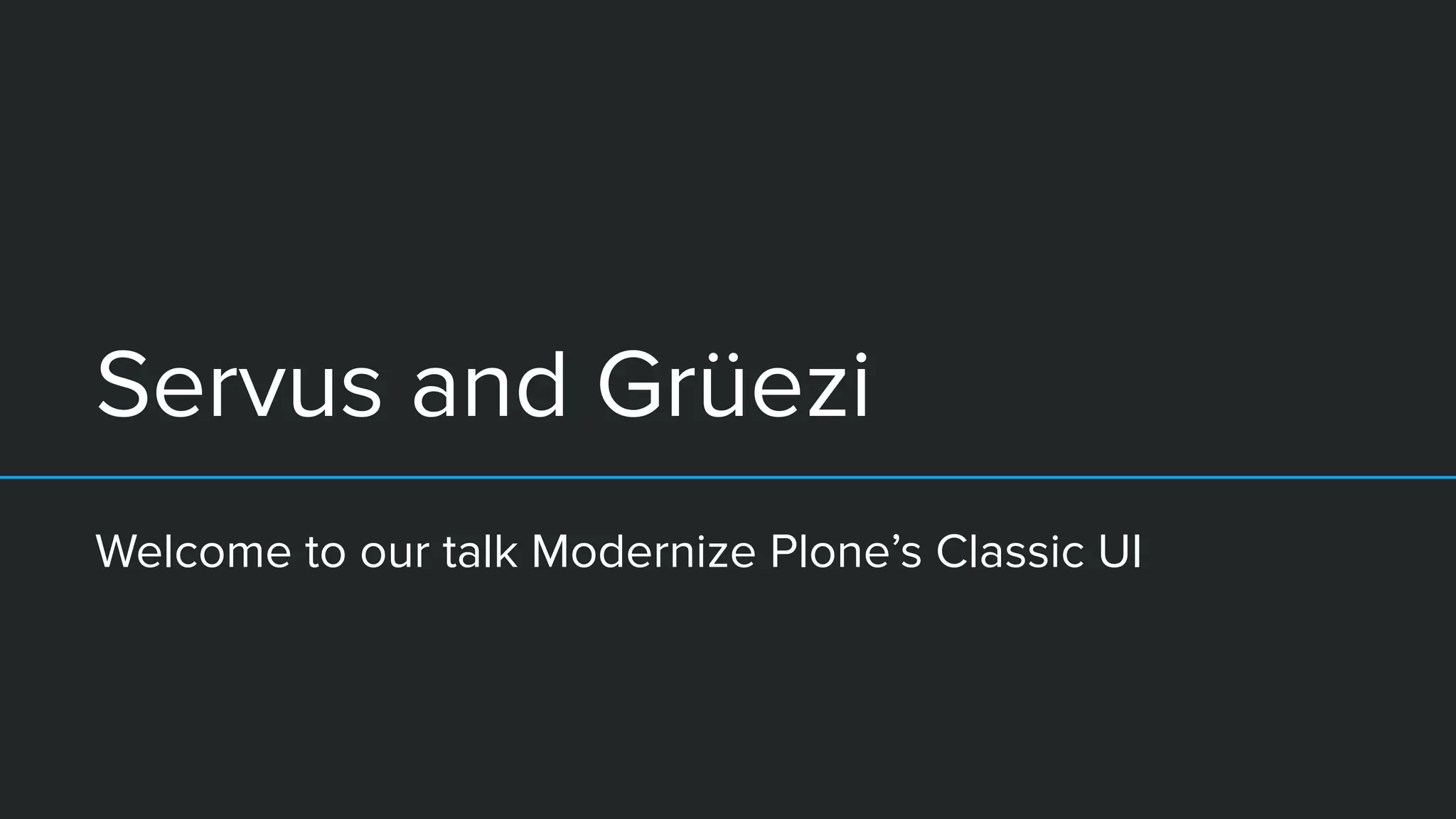 Modernize Plone's Classic UI | PDF
