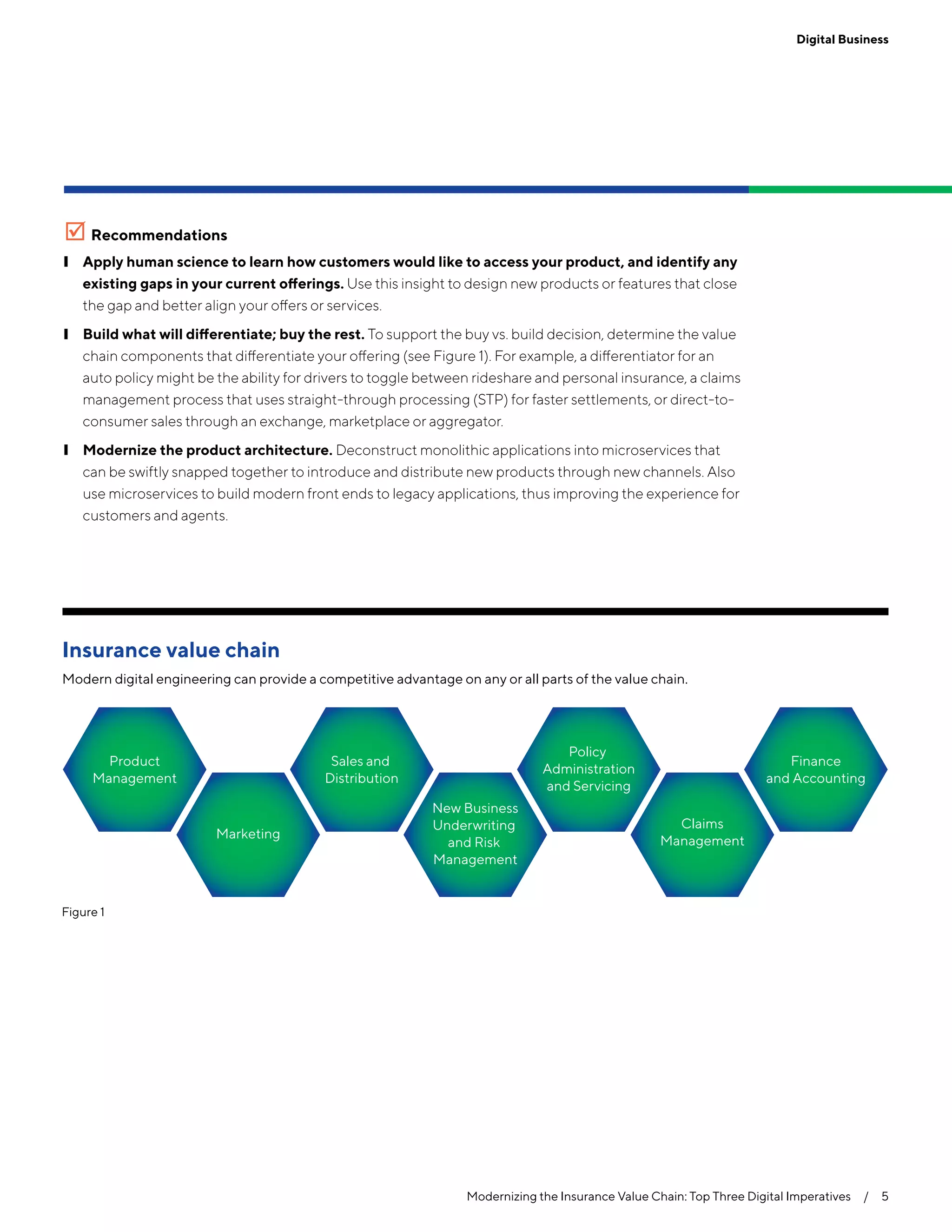 Modernizing the Insurance Value Chain: Top Three Digital Imperatives | PDF