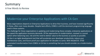 Modernizing COBOL Applications with CA GEN | PDF