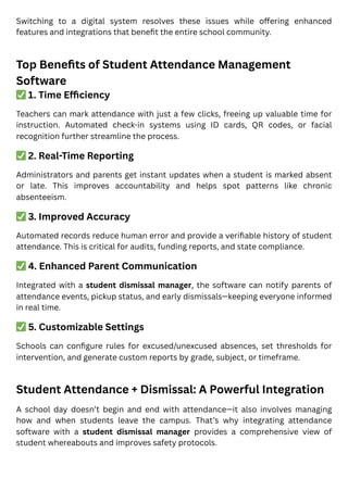 Modernizing School Operations with Student Attendance Management ...