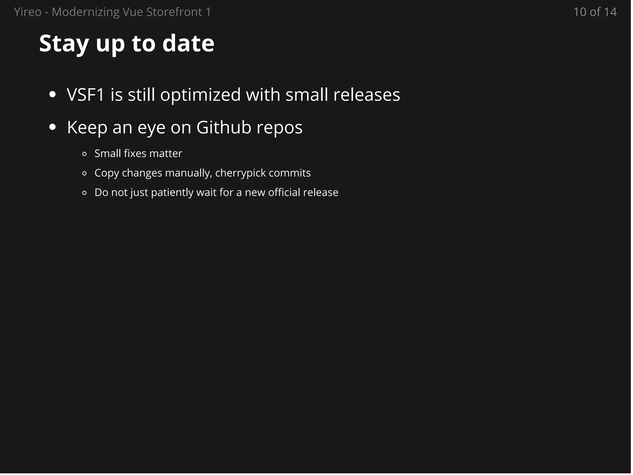 Modernizing Vue Storefront 1 | PPT