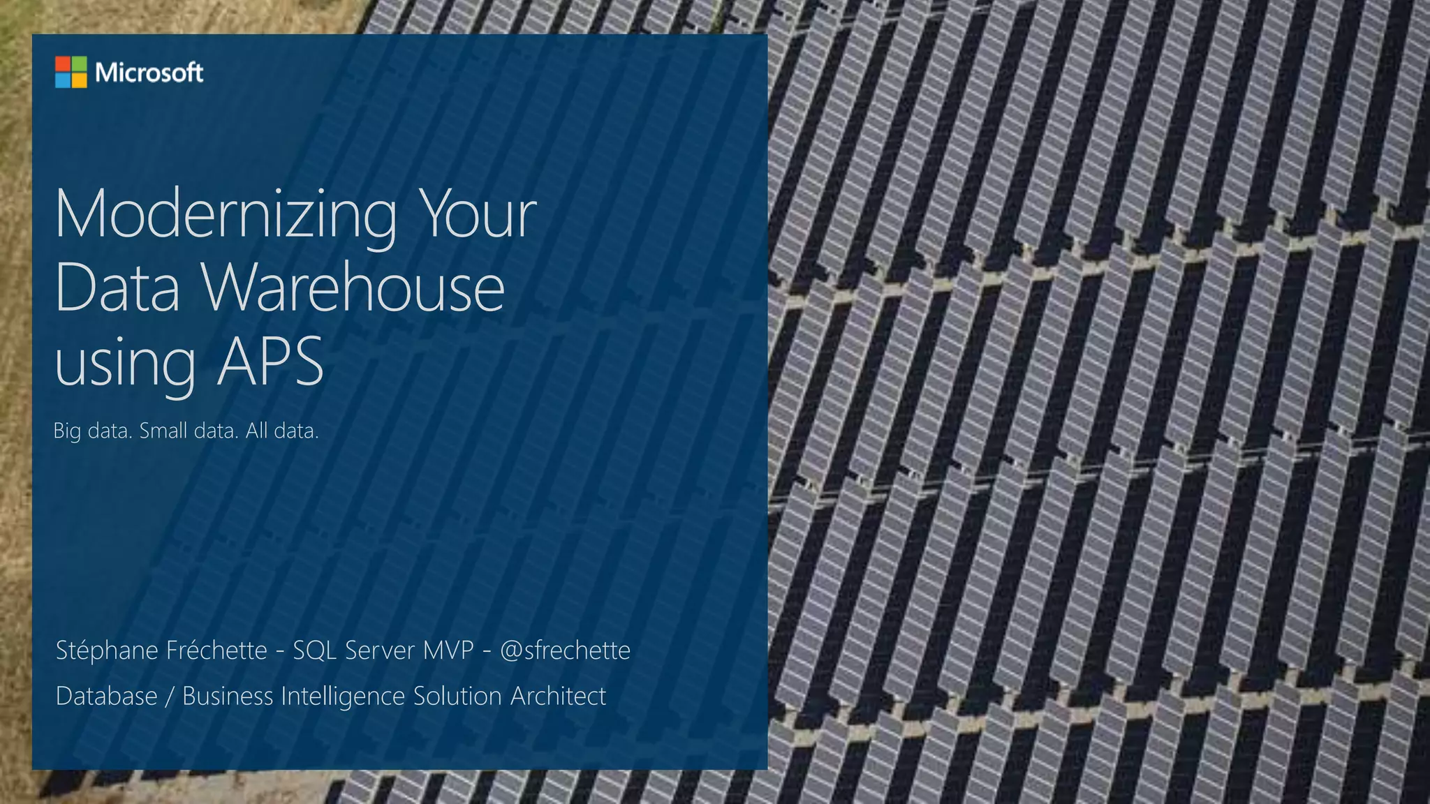 Modernizing Your Data Warehouse using APS | PPT