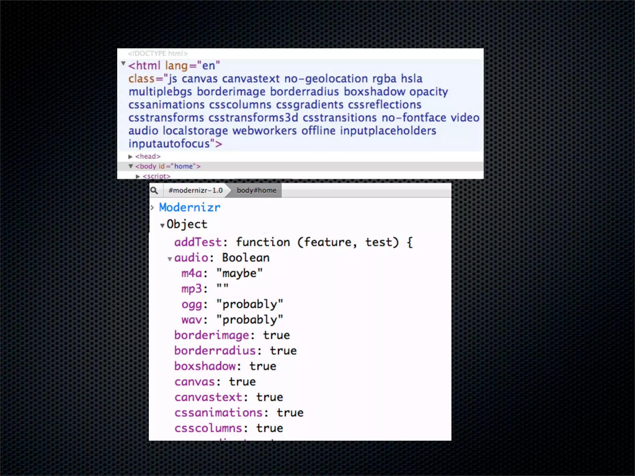 Modernizr - Detecting HTML5 and CSS3 support | PPT