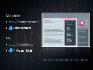 Modernizr - Detecting HTML5 and CSS3 support | PDF