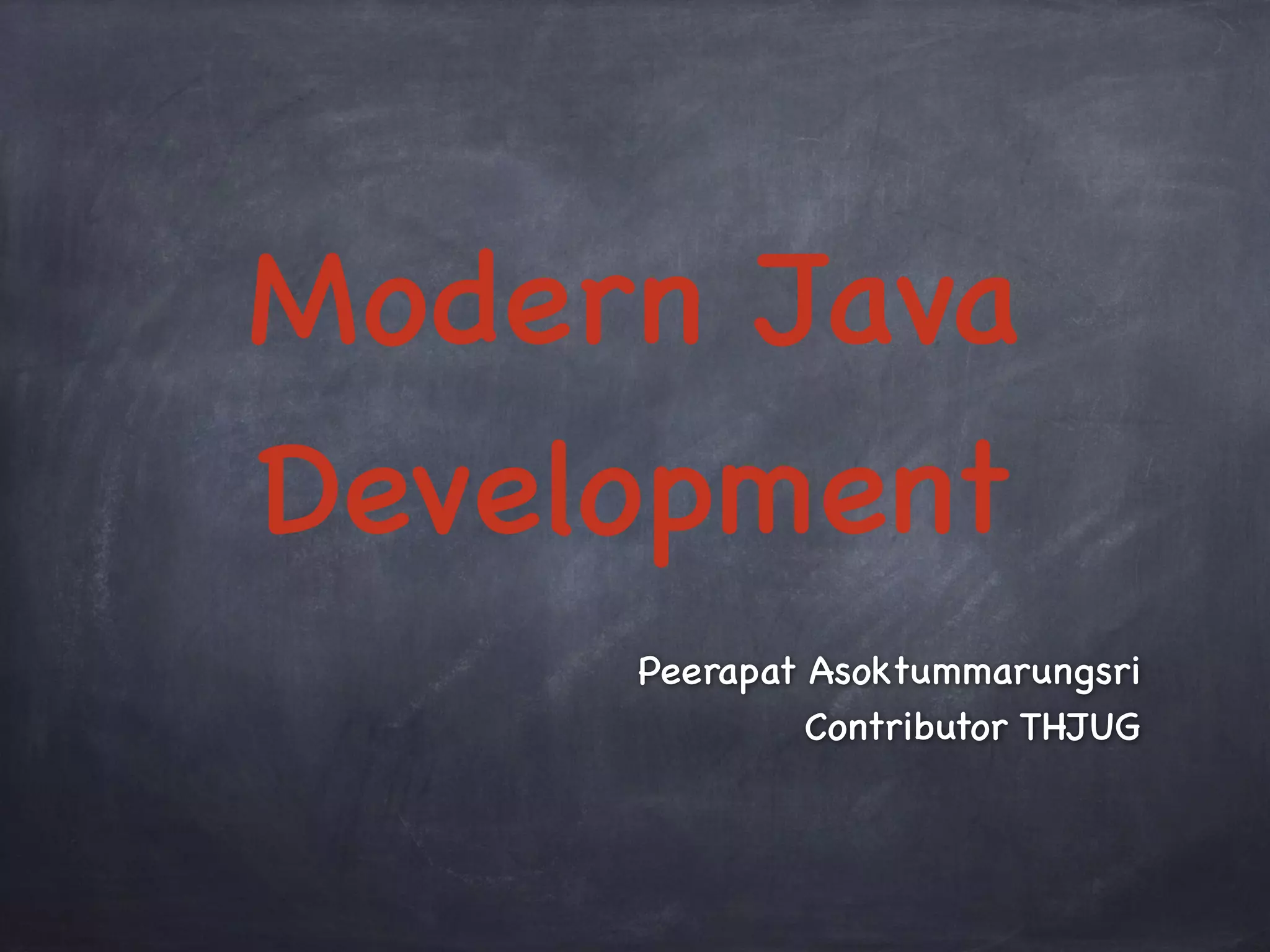 Modern Java Development | PPT