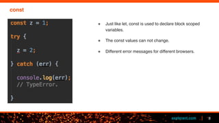 Modern JavaScript features | PPT