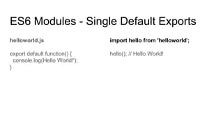 Modern JS with ES6 | PPT