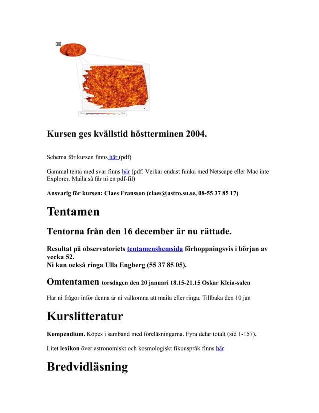 Modern kosmologi | DOC