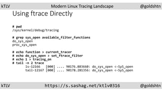 Modern Linux Tracing Landscape | PPTX