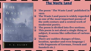 Tiresias's Significance in the poem The Waste Land | PPT