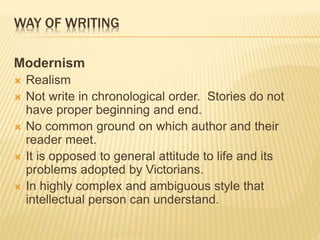 Modern literature by iqra karamat | PPTX