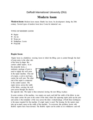 Modern loom | DOCX