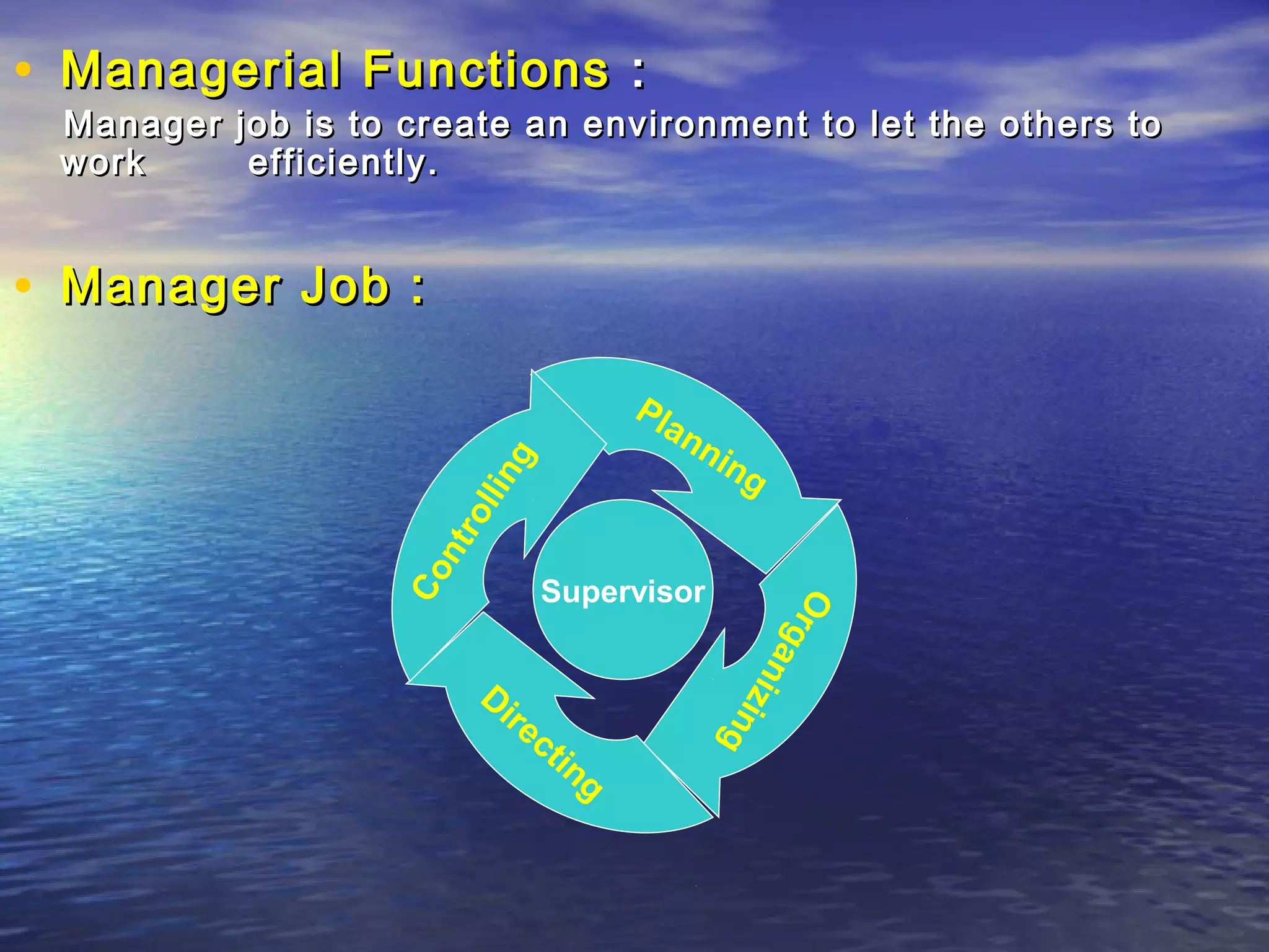 Modern management, Today's Manager, Skills and Performance | PPT