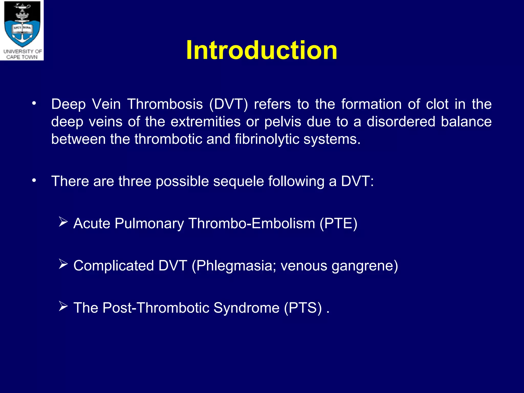Modern management of dvt dr. sharfuddin chowdhury | PPT