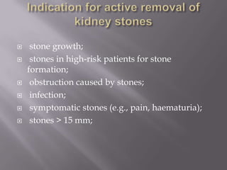 Modern management of stone disease | PPTX