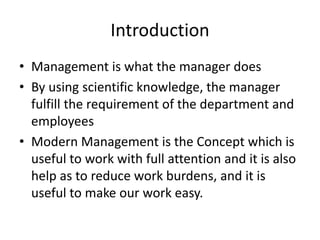 Modern management practices new | PPT