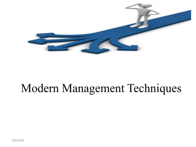 Modern management techniques | PPTX