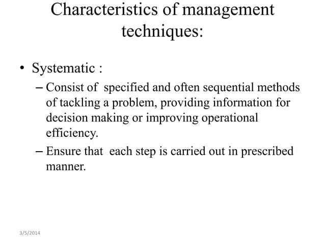 Modern management techniques | PPTX