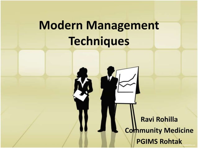 Modern management techniques | PPTX | Business | Business and Finance