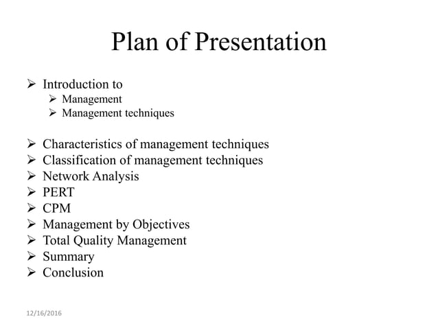 Modern management techniques | PPT