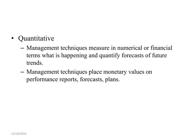 Modern management techniques | PPT